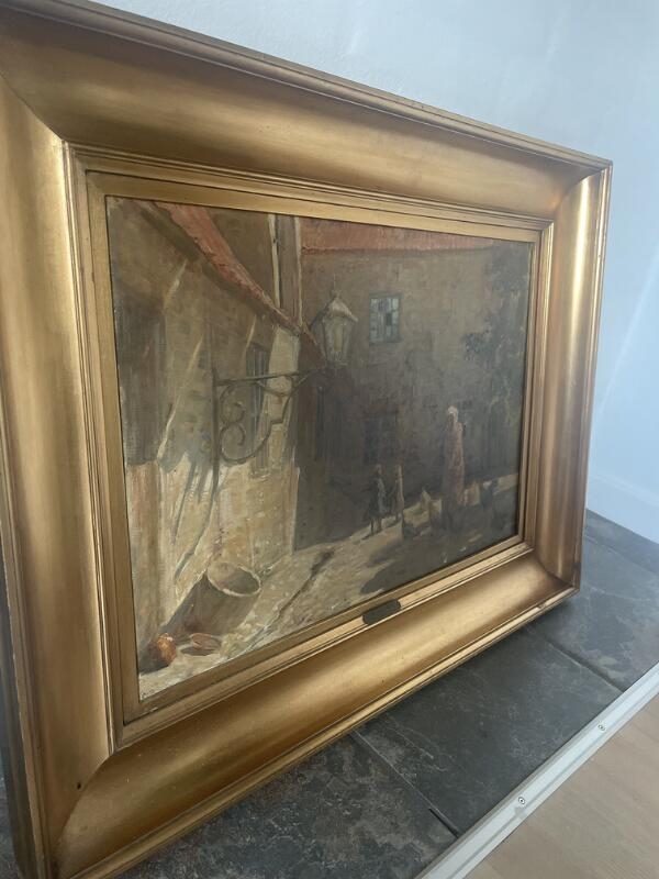 Carl Budtz-Moller | Woman feeds the chickens (1906) | MutualArt