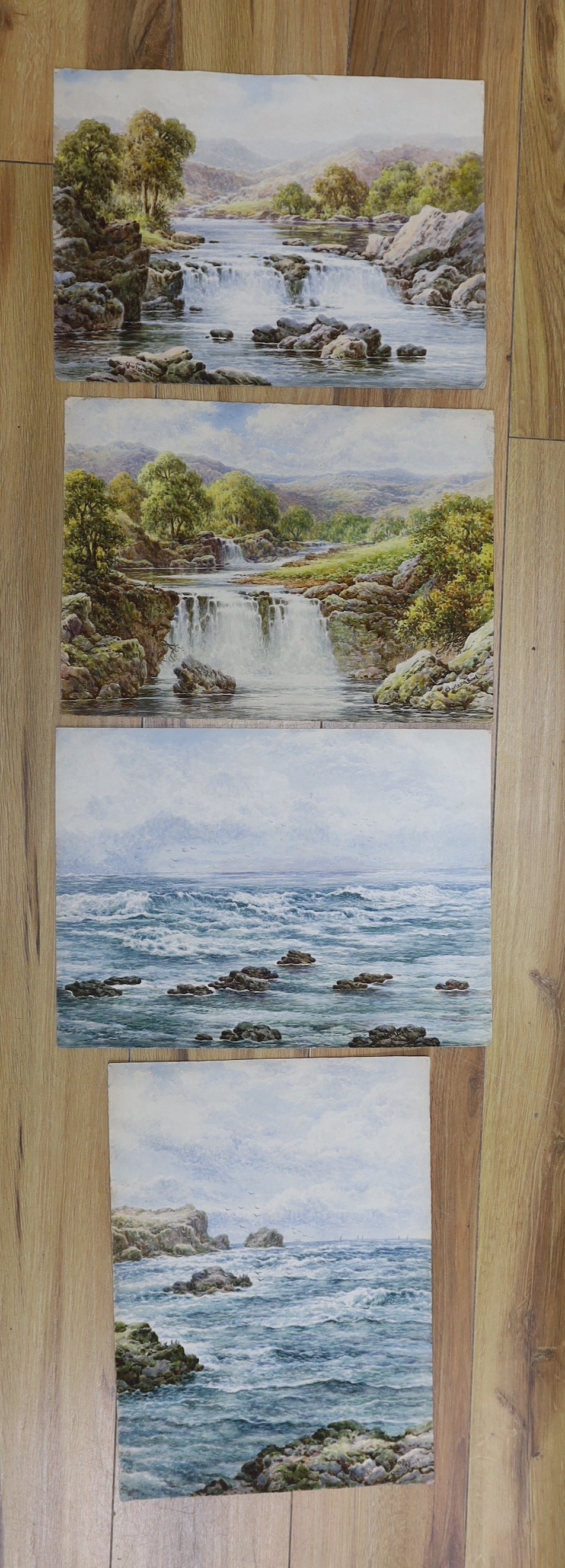 Charles A. Bool | Cornish seascapes and waterfalls in North Wales ...