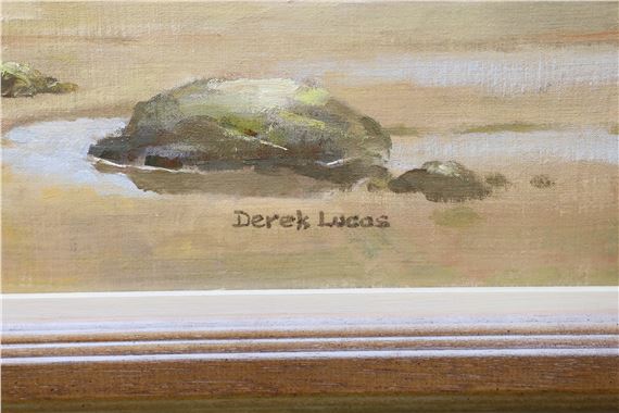 Derek Lucas | Horse riders on the seashore | MutualArt