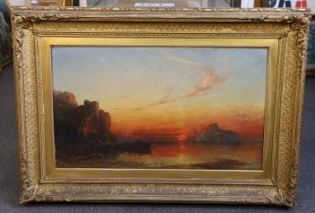 James Francis Danby | Boatmen along the Aegean coast at sunset (68 ...