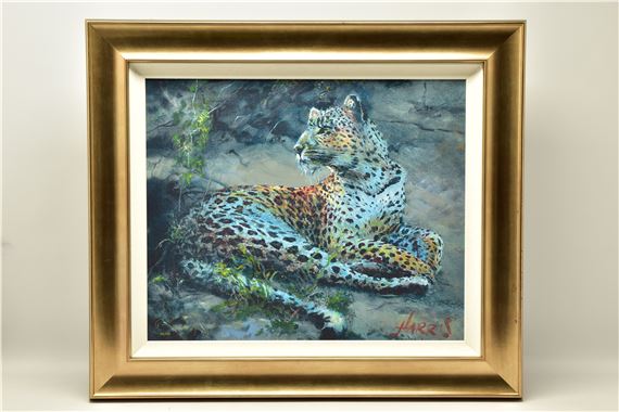 Rolf Harris | LEOPARD RECLINING AT DUSK | MutualArt