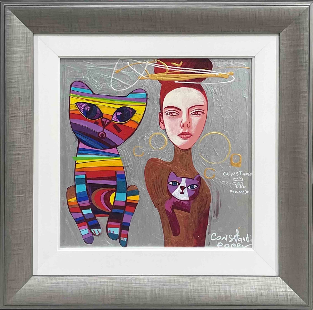 Constantine Popov | Amelia with Cats | MutualArt