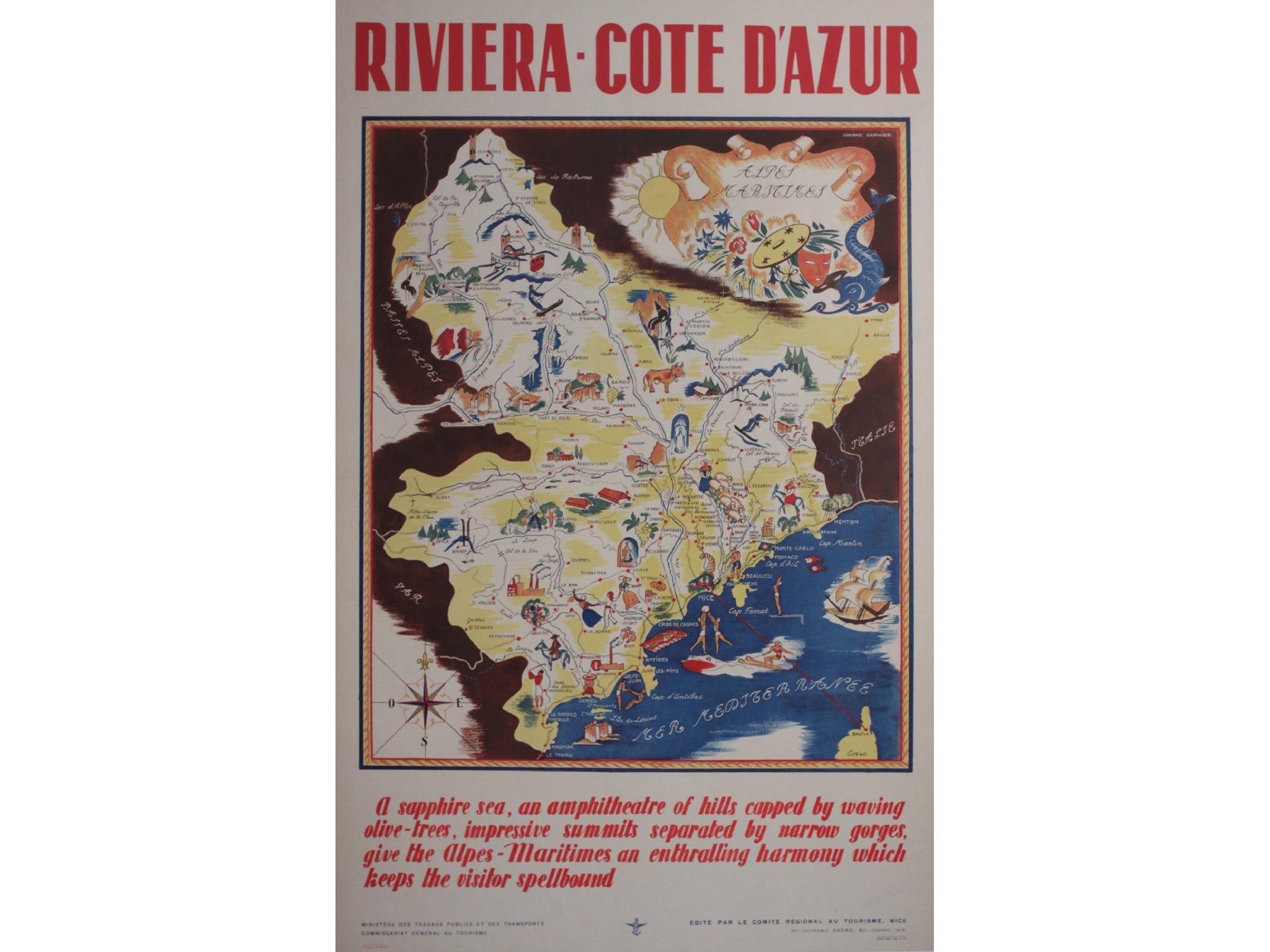 Simone Garnier | Riviera-Côte d'Azur (Circa 1935) | MutualArt