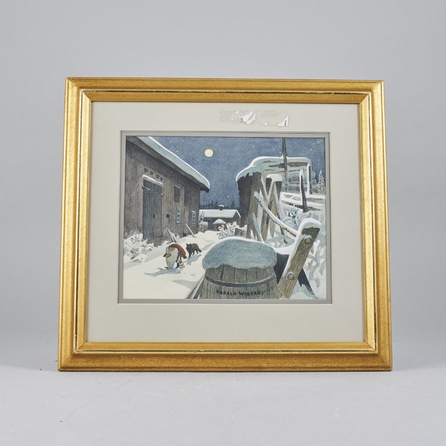 Harald Wiberg | Tomte och katt | MutualArt
