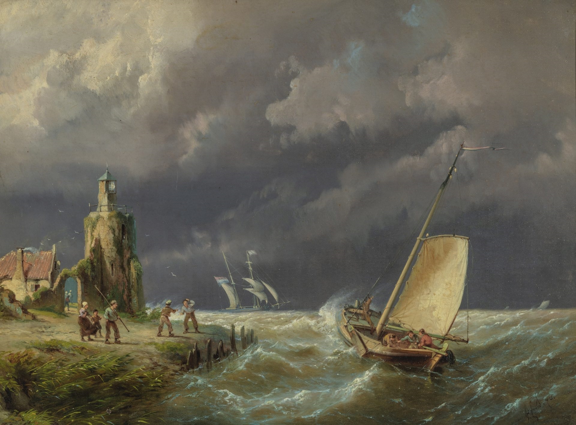 Pieter Cornelis Dommershuijzen | View of the Quay of Amsterdam with the ...