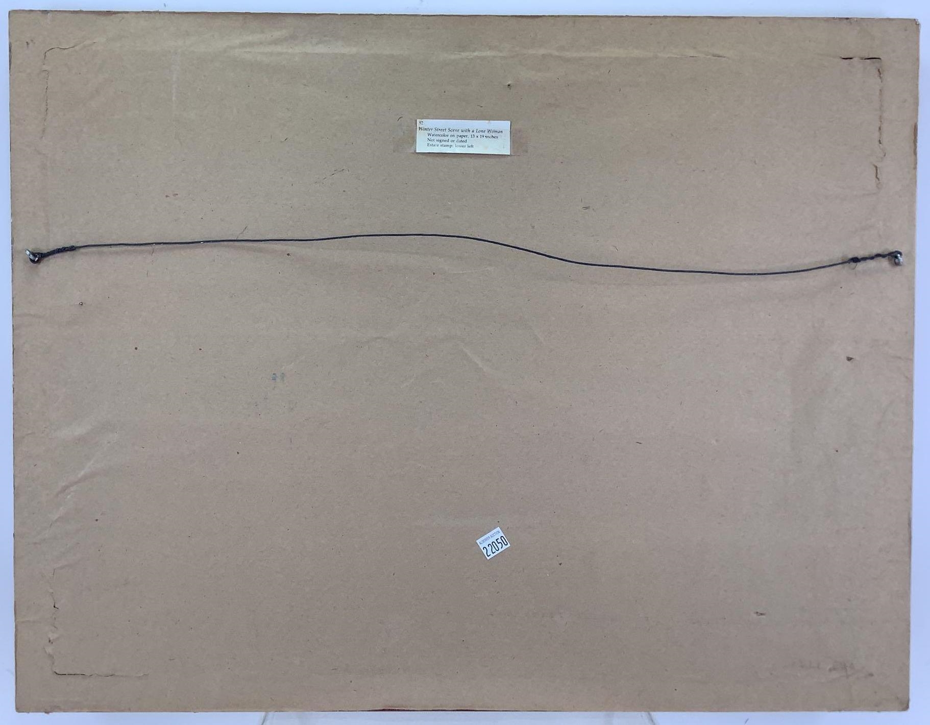 Kenneth Frazier | Winter Street Scene with a Lone Women | MutualArt