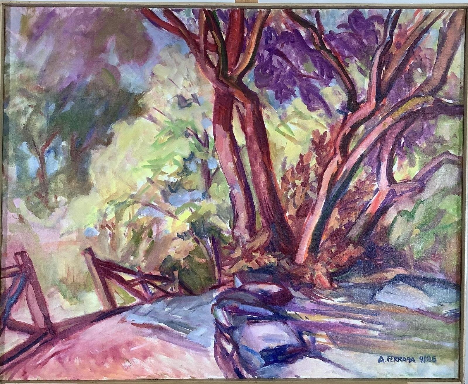 Anthony A. Ferrara | Red Trunks Behind Art Museum (88) | MutualArt