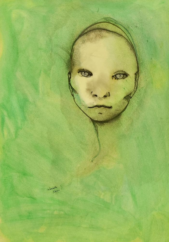 Enrico Colombotto Rosso | RITRATTO SU SFONDO VERDE | MutualArt