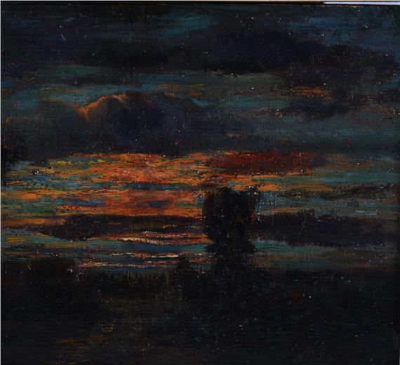 Pierre Rousseau | Sunset landscape | MutualArt
