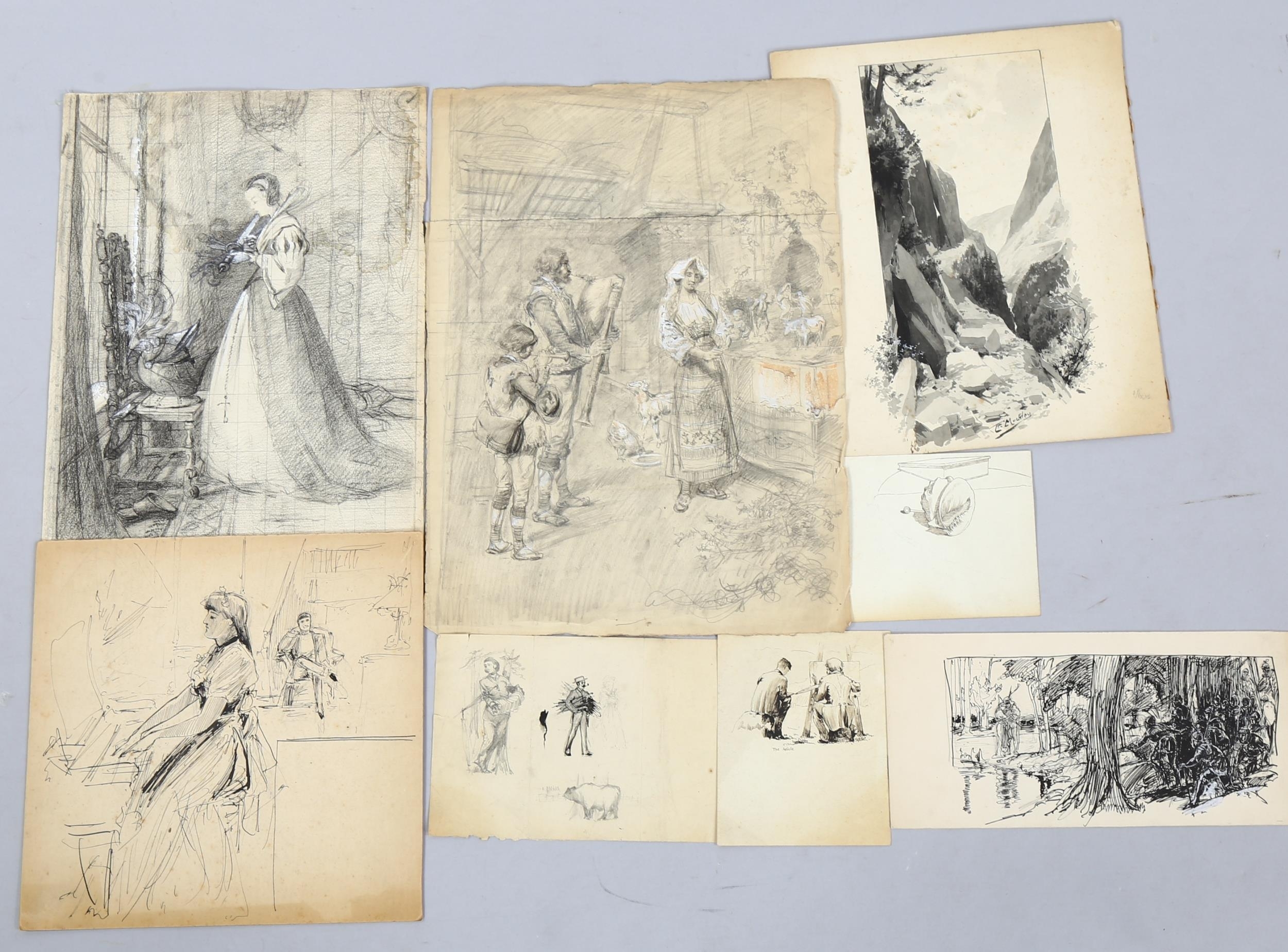 Louis Fairfax Muckley | Mixed group of original illustrations and ...