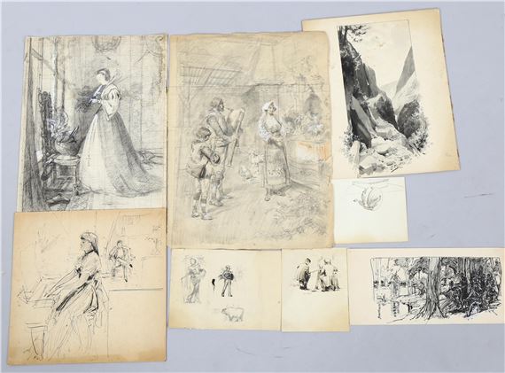 Louis Fairfax Muckley | Mixed group of original illustrations and ...