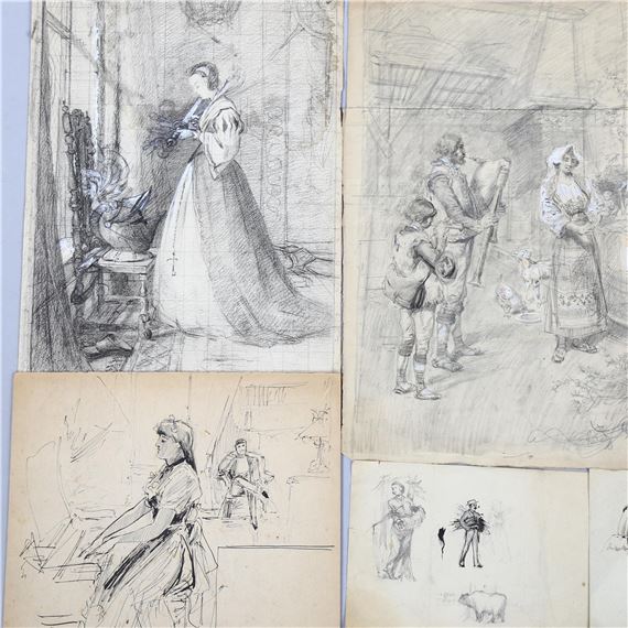 Louis Fairfax Muckley | Mixed group of original illustrations and ...