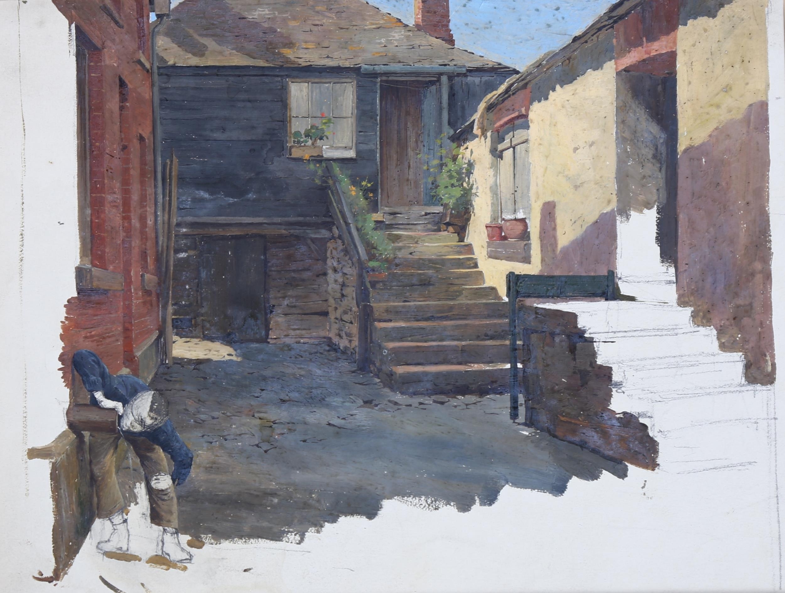 Louis Fairfax Muckley | Study of a courtyard (Circa 1900) | MutualArt