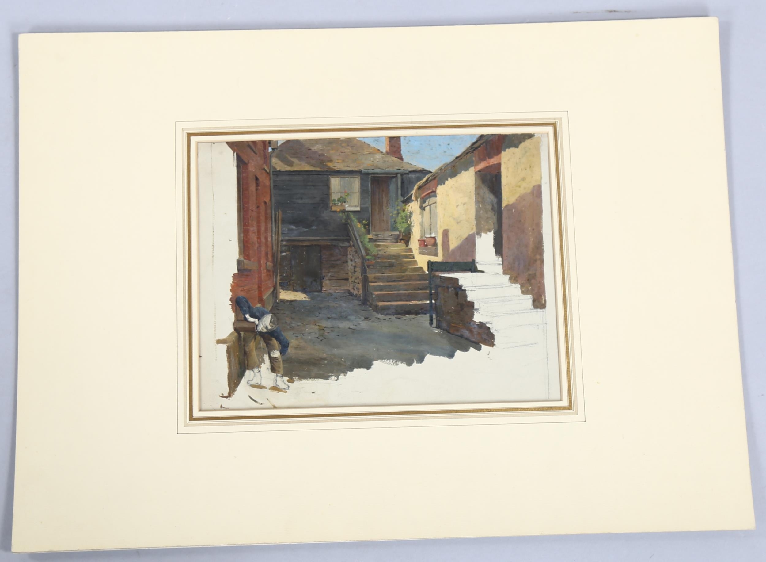 Louis Fairfax Muckley | Study of a courtyard (Circa 1900) | MutualArt