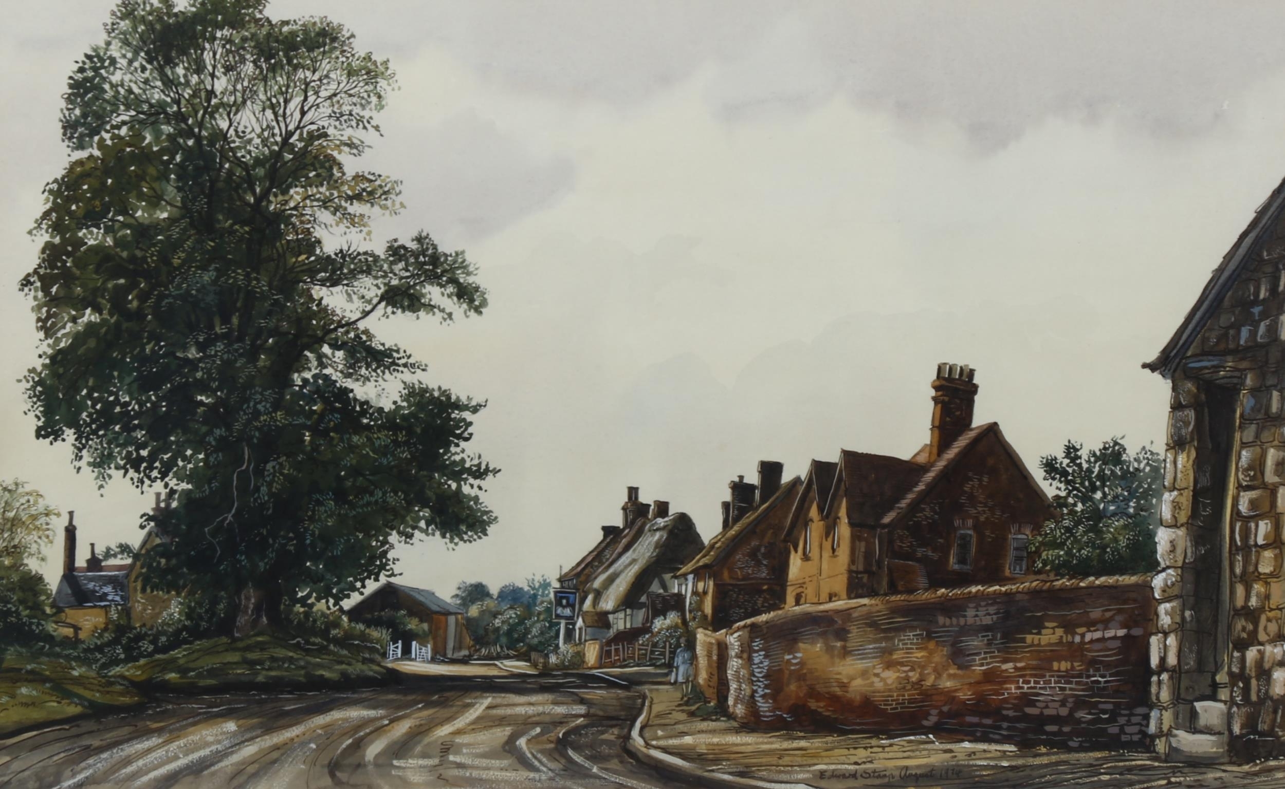 Edward Stamp | Rural street scene (1974) | MutualArt