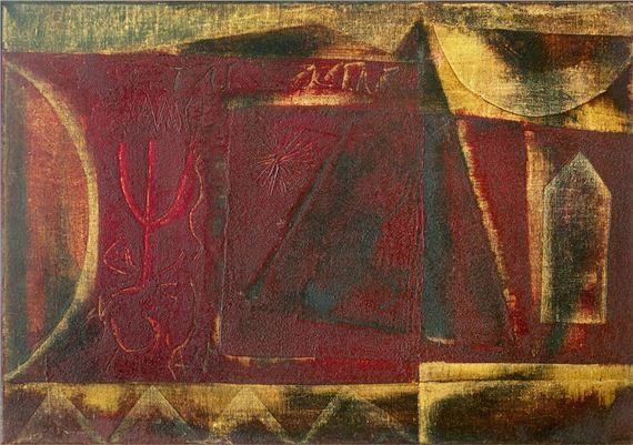 Jagdish Swaminathan | The Sign On The Wall (1965) | MutualArt