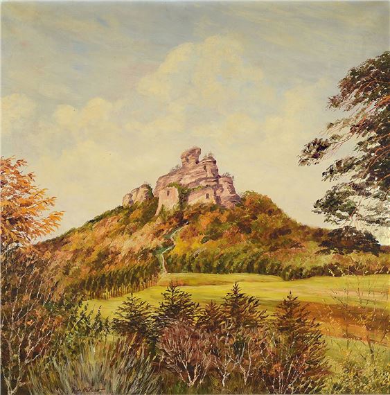 Rudi Müllers | view of a ruined castle | MutualArt
