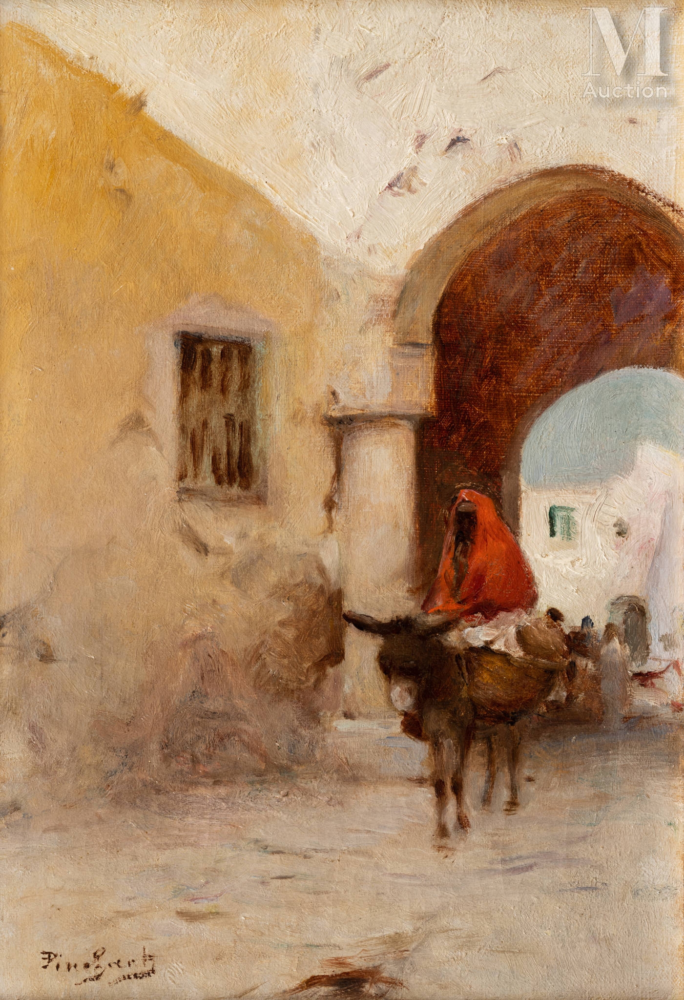Auguste Pinchart | Dans une rue de Tunis | MutualArt