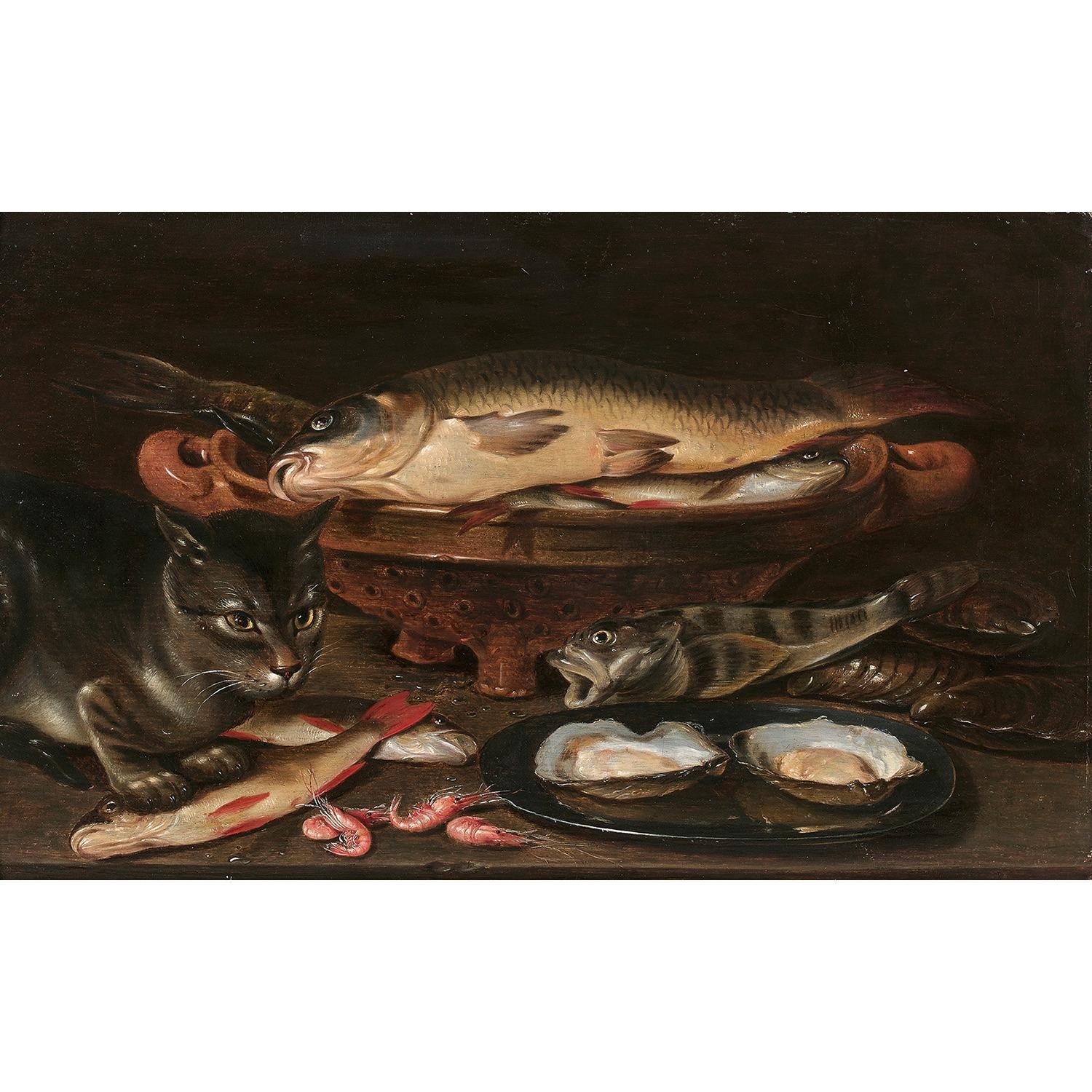 Clara Peeters | Still-life with fishes, oysters, and freshwatter fish ...