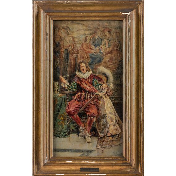 Antonio Reyna | Musketeer in front of a Flemish tapestry | MutualArt