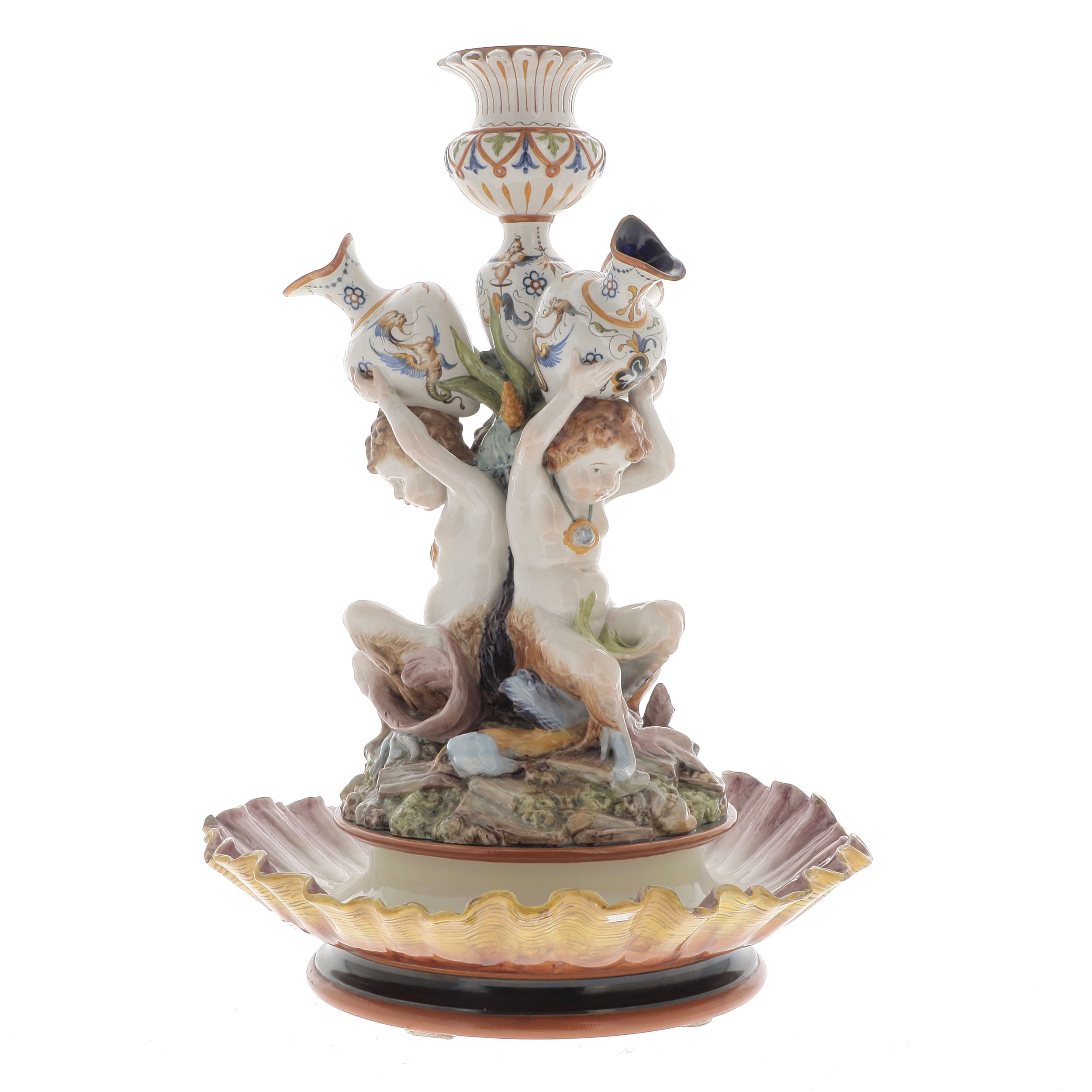 Urbano Lucchesi | Ceramic centerpiece with a wavy cut and a central ...