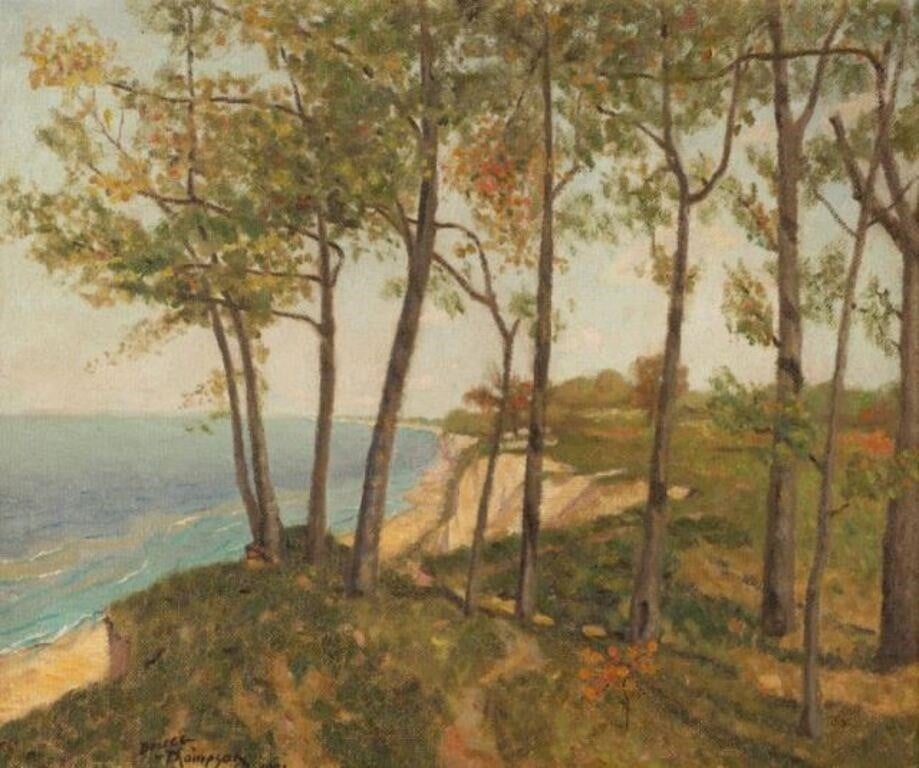 Bruce Thompson | Vintage Oil Landscape Signed Bruce Thompson. | MutualArt