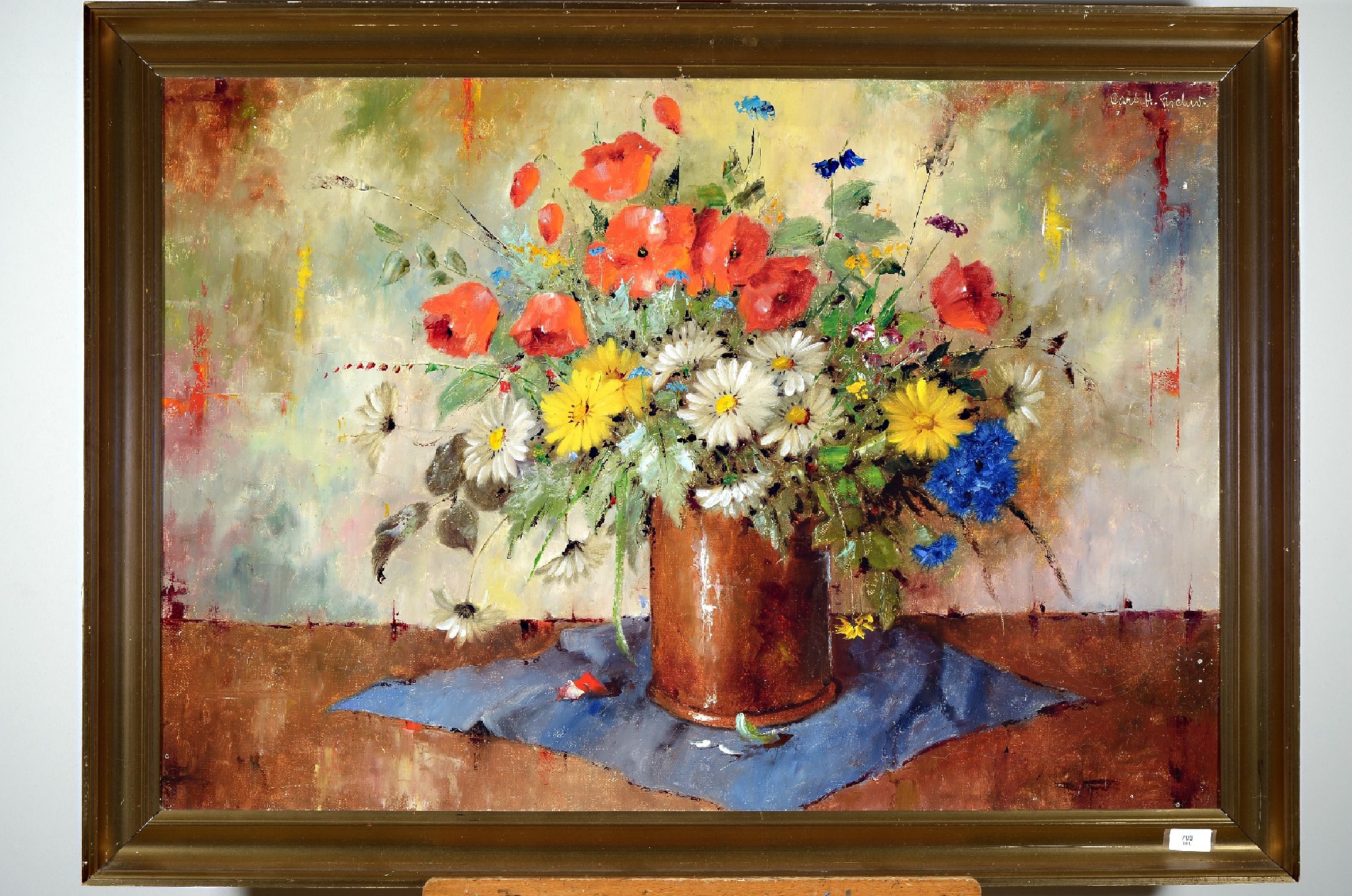 Carl Holger Fischer | floral still life with colorful summer flowers ...