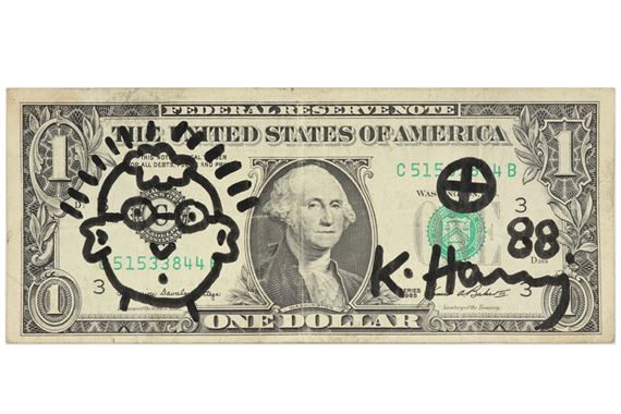 Keith Haring | “One dollar” (1988) | MutualArt