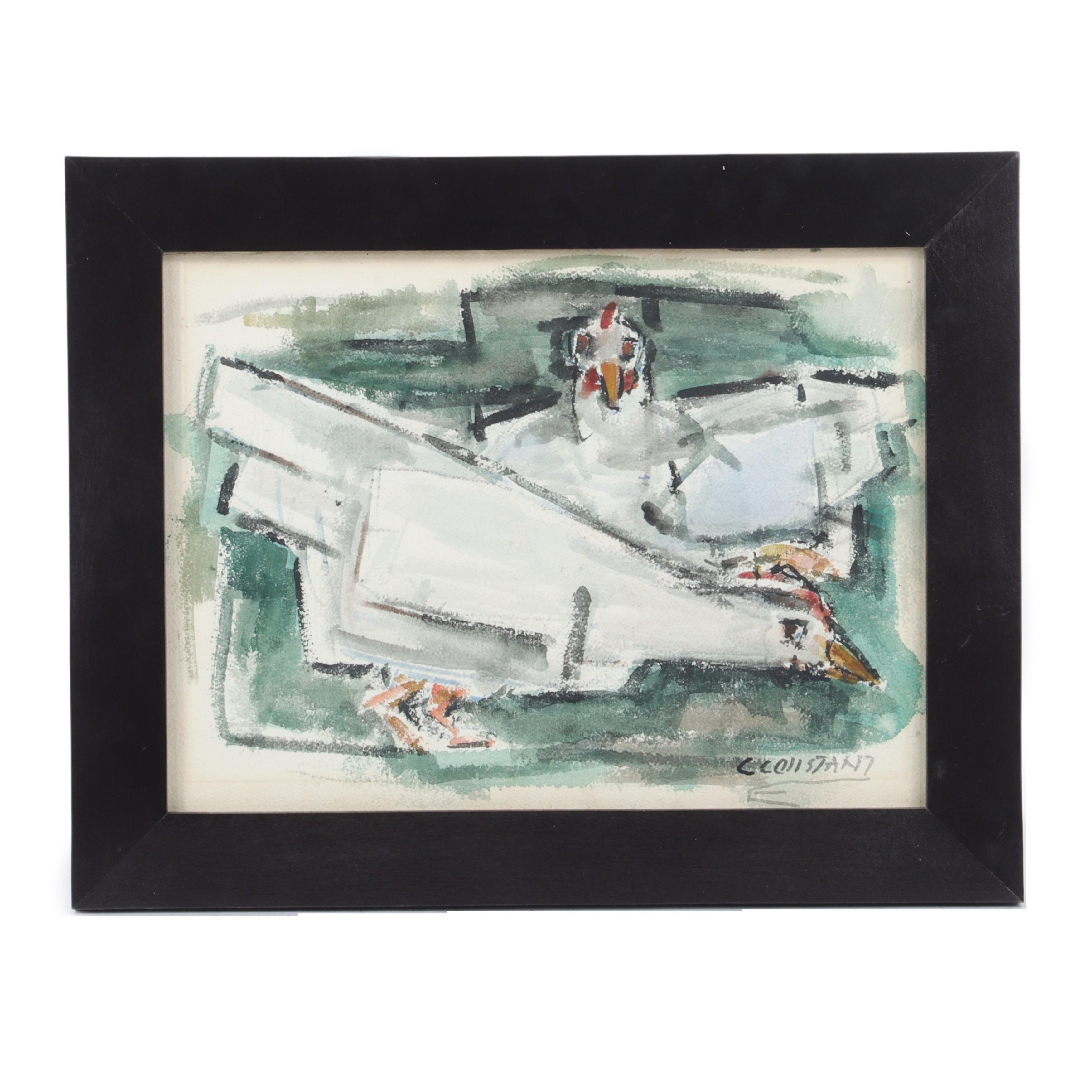 George Zachary Constant | White Hens | MutualArt