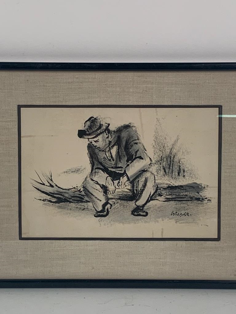 William Gropper | untitled seated figure | MutualArt