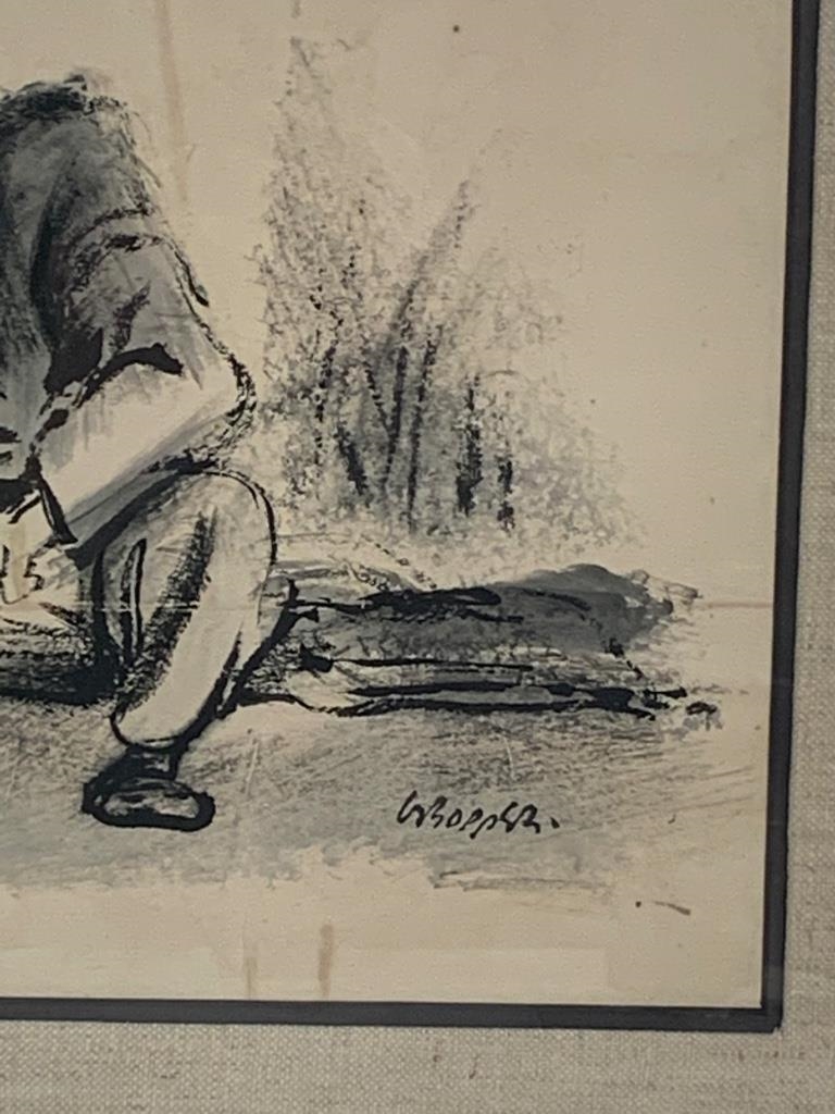 William Gropper | untitled seated figure | MutualArt