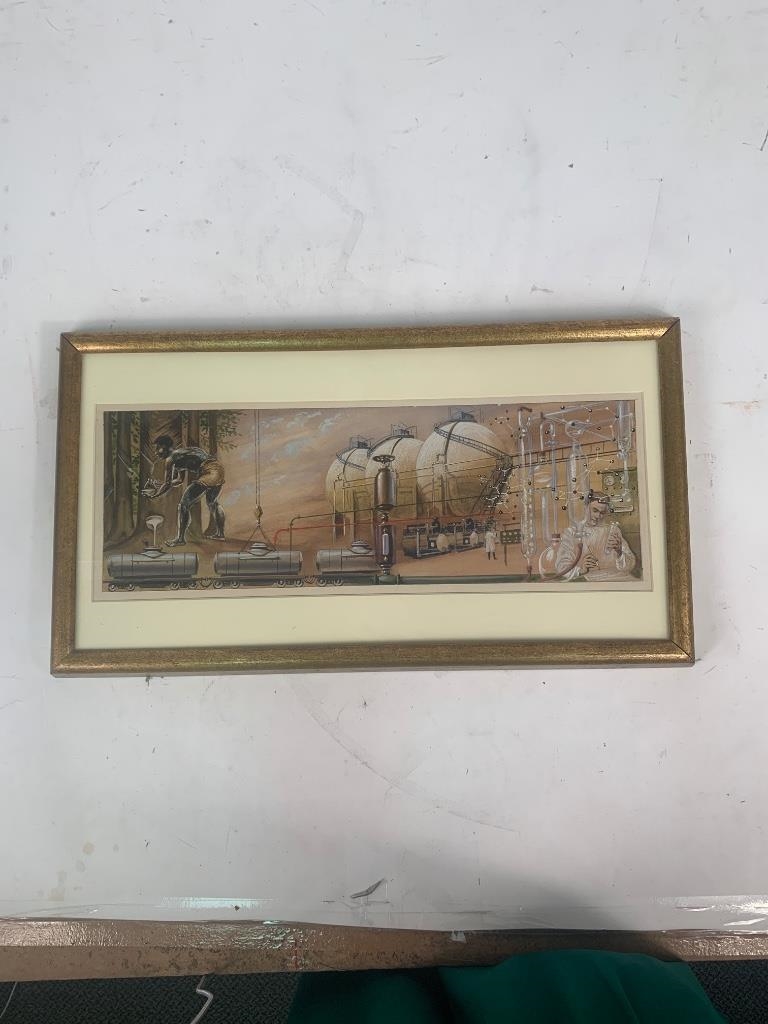 Gilbert Hancox | mural study illustration for latex factory, New York ...