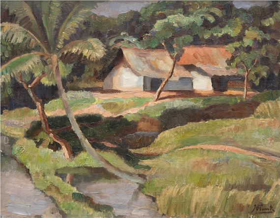 Jan Frank Niemandsverdriet | Two houses in an Indonesian landscape ...
