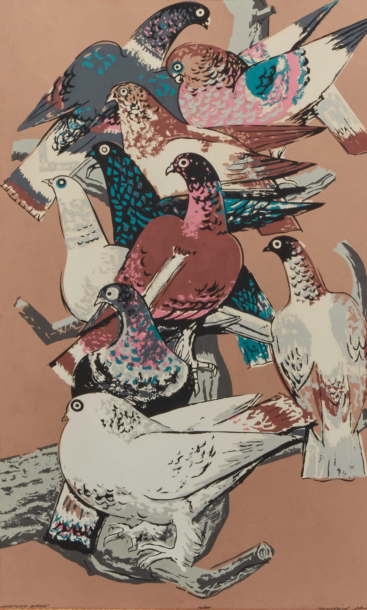 Millard Sheets | Startled Birds, circa 1945 (Circa 1945) | MutualArt