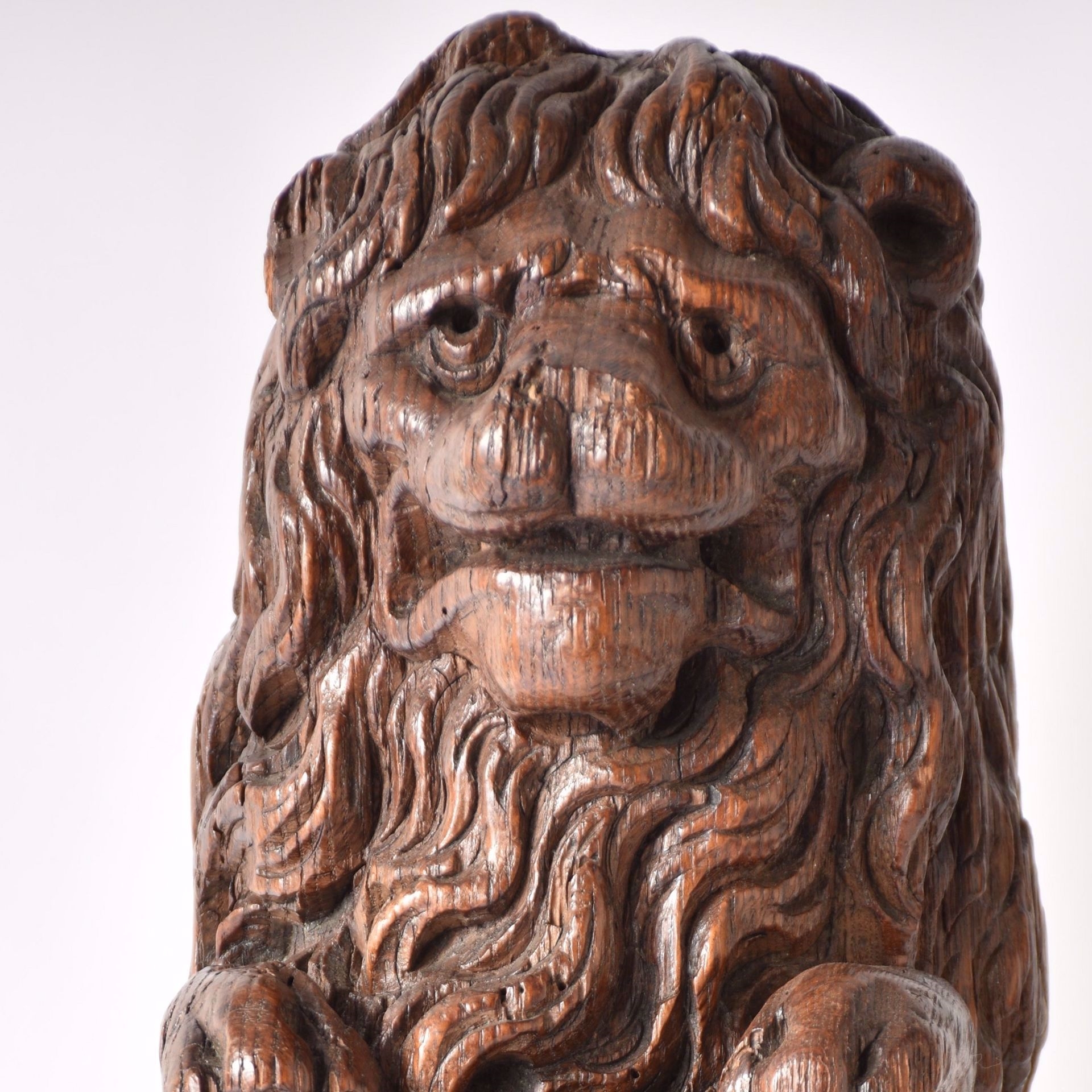 Netherlandish School, 17th Century | LION WITH COAT OF ARMS, carved oak ...