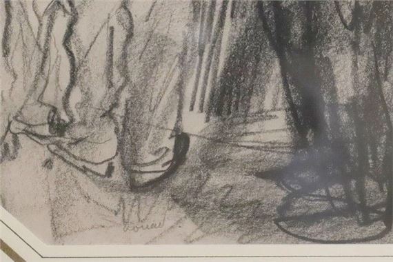 Farid Aouad | Personnages de dos Crayons sur papier signés en bas à ...