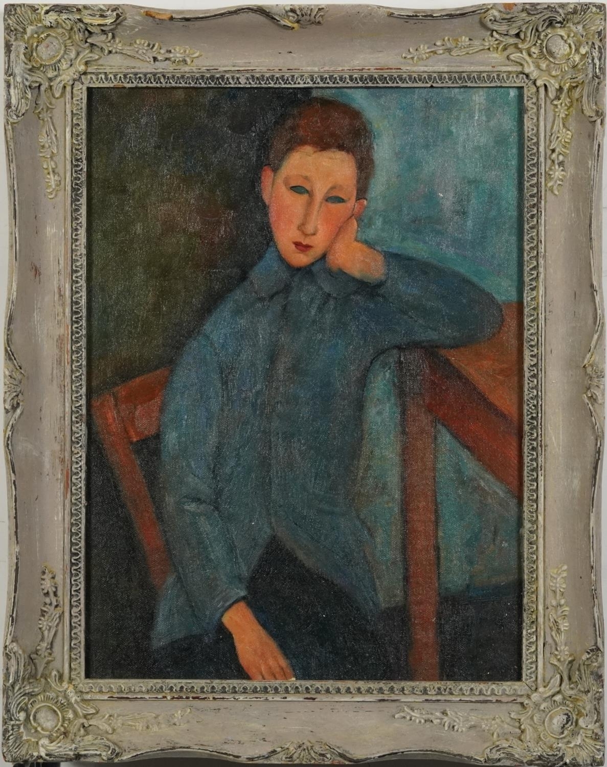 Amedeo Modigliani | Three quarter length portrait of a seated male ...