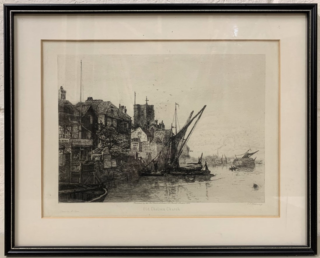 Charles Edward Holloway | Old Chelsea Church (1890) | MutualArt