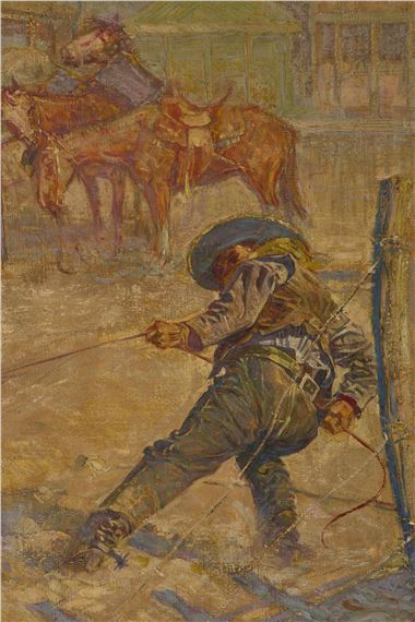 Pruett Alexander Carter | The stubborn steed, 1912 (1912) | MutualArt