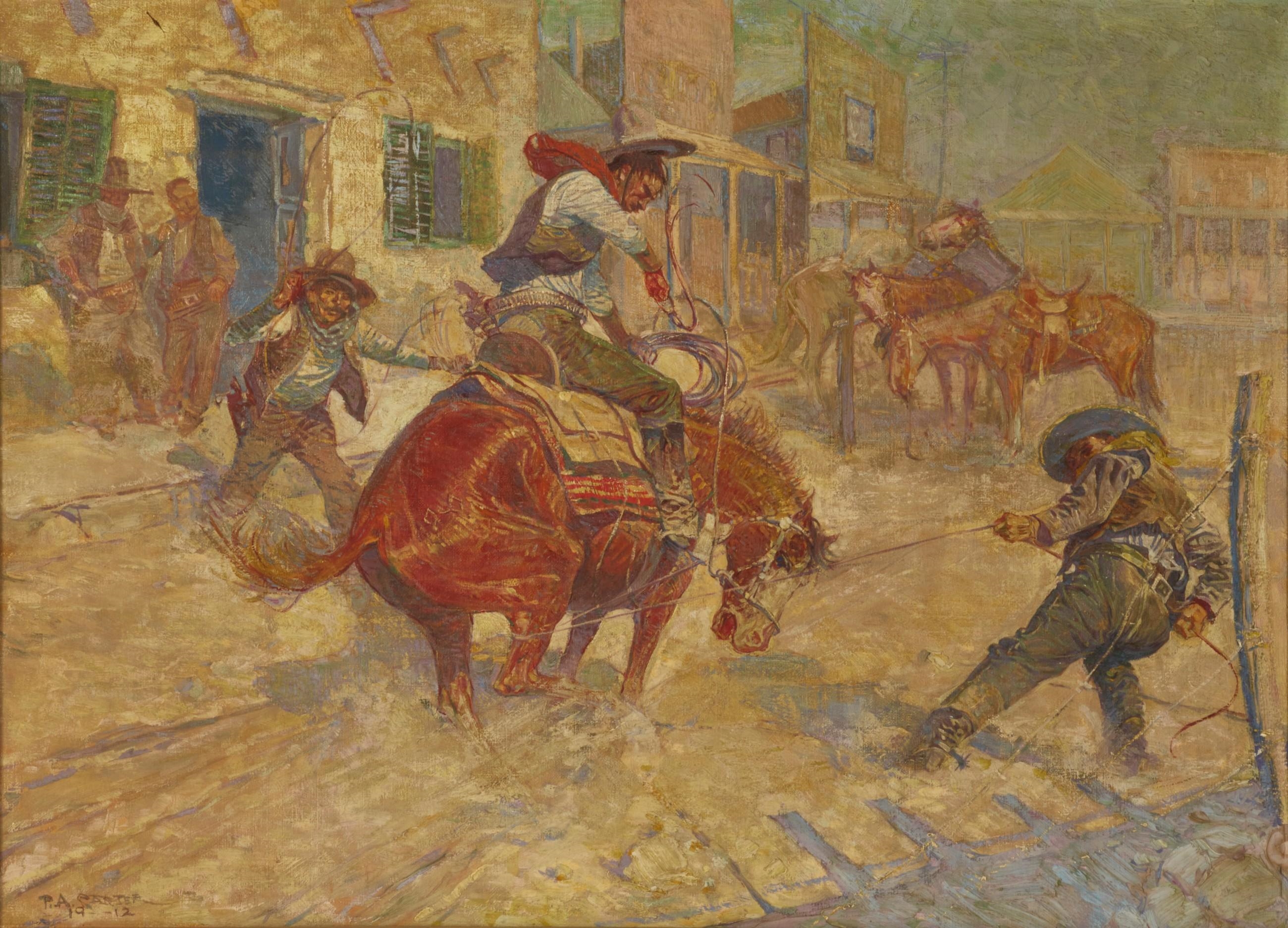 Pruett Alexander Carter | The stubborn steed, 1912 (1912) | MutualArt