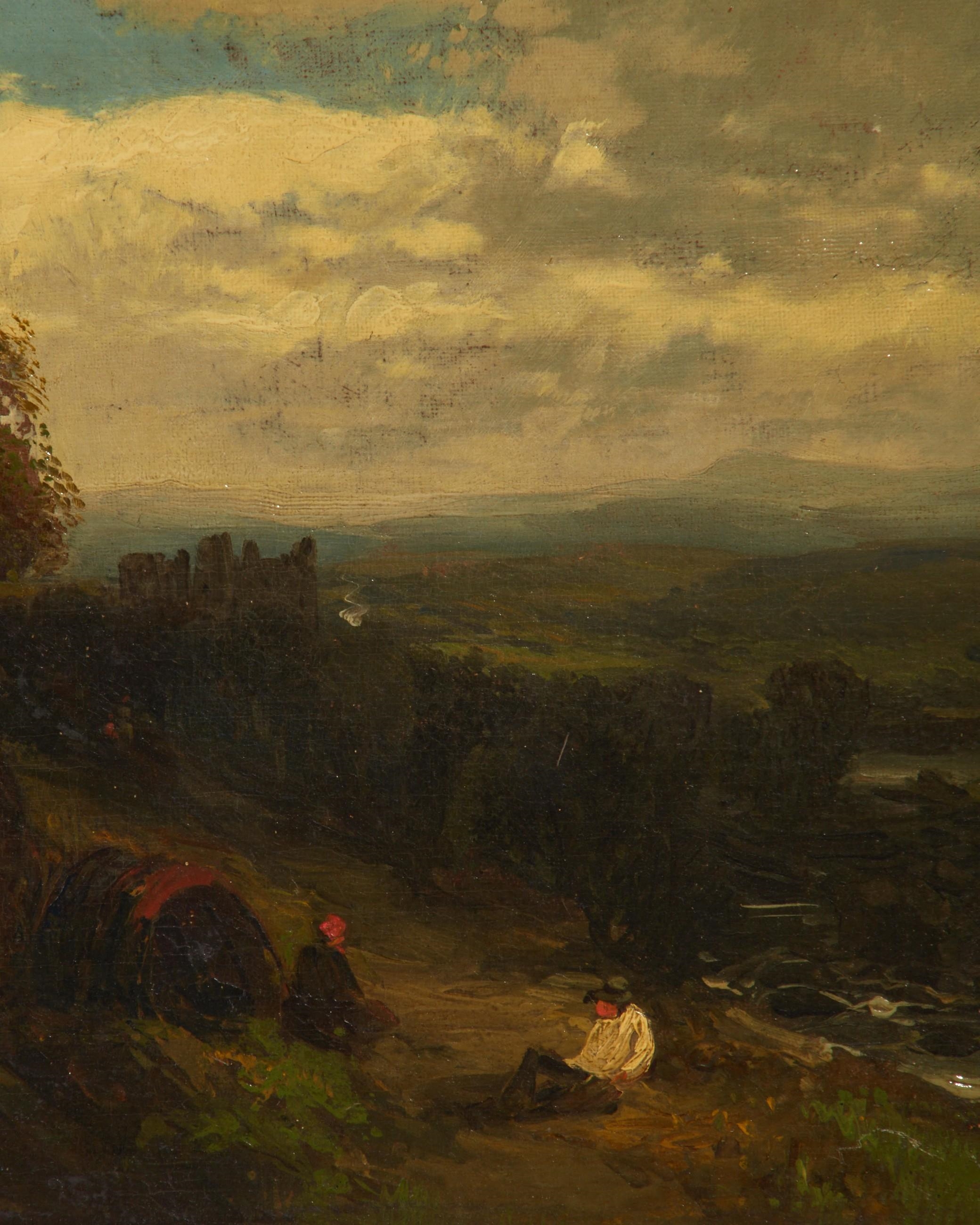 William M. Hart | Figures and a cart in an open landscape | MutualArt