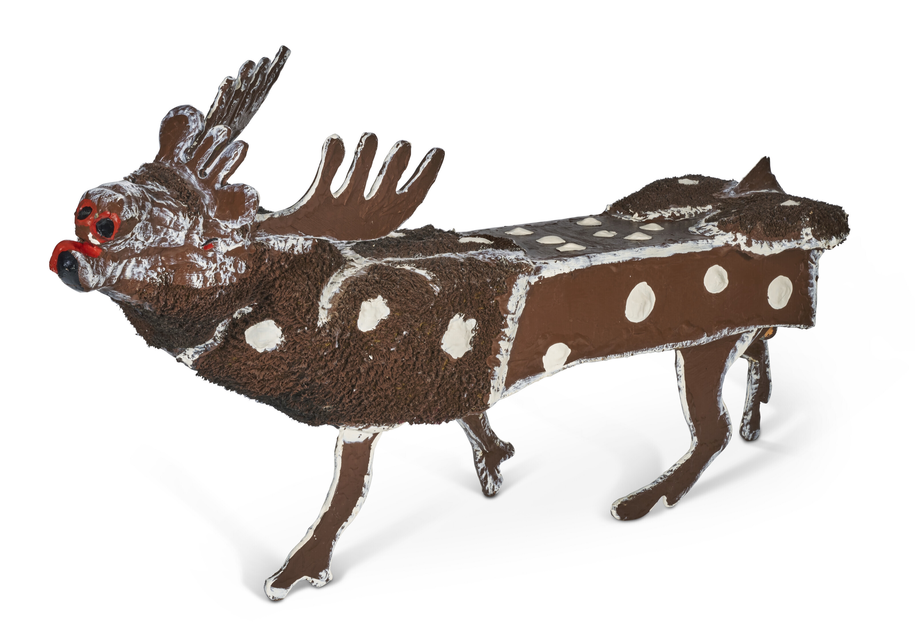 Thornton Dial Jr. | Untitled (Animal Bench with White Spots) | MutualArt