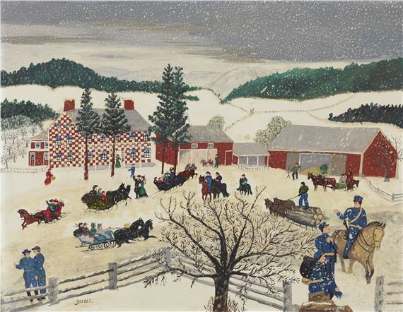 Grandma Moses | THE CHECKERED HOUSE IN | MutualArt