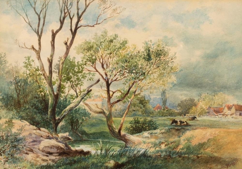 Robert Frier | A Watercolour by Robert Frier Landscape with Str | MutualArt