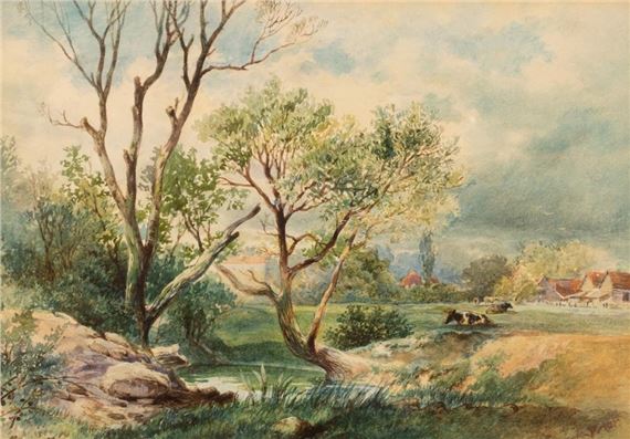 Robert Frier | A Watercolour by Robert Frier Landscape with Str | MutualArt