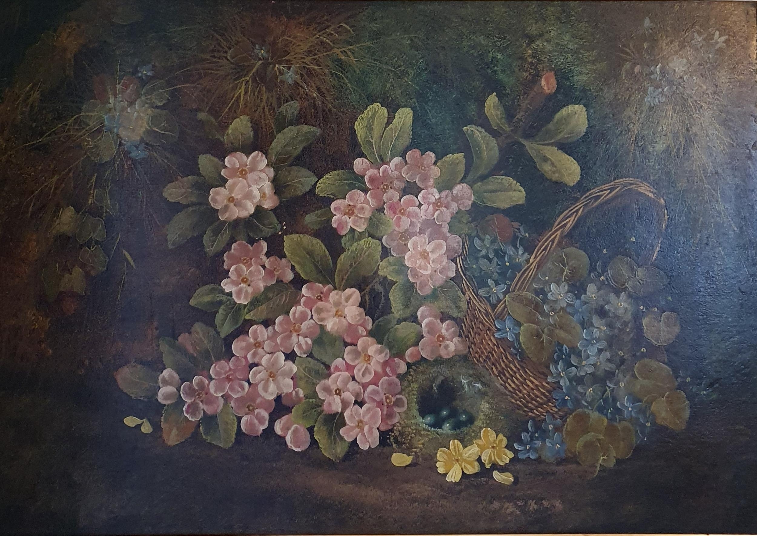 Vincent Clare | Vincent Clare An Oil on Canvas still life of flo ...