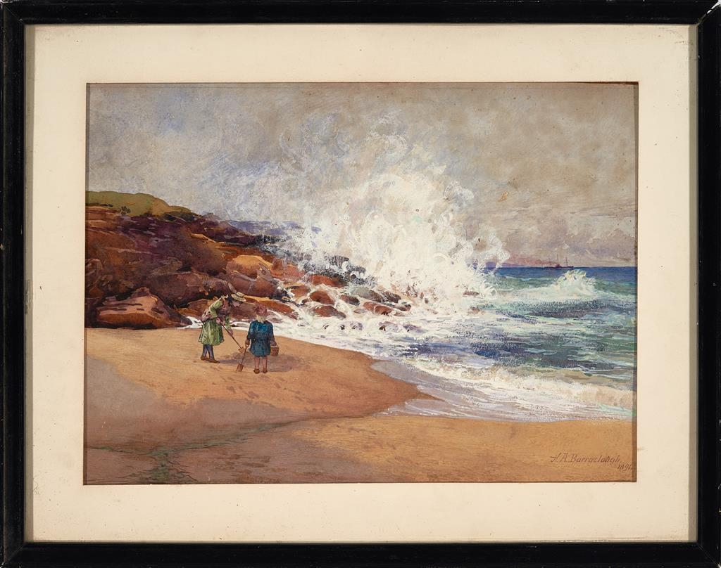 H. A. Barraclough | Mother and Daughter Building Sandcastles (1891 ...