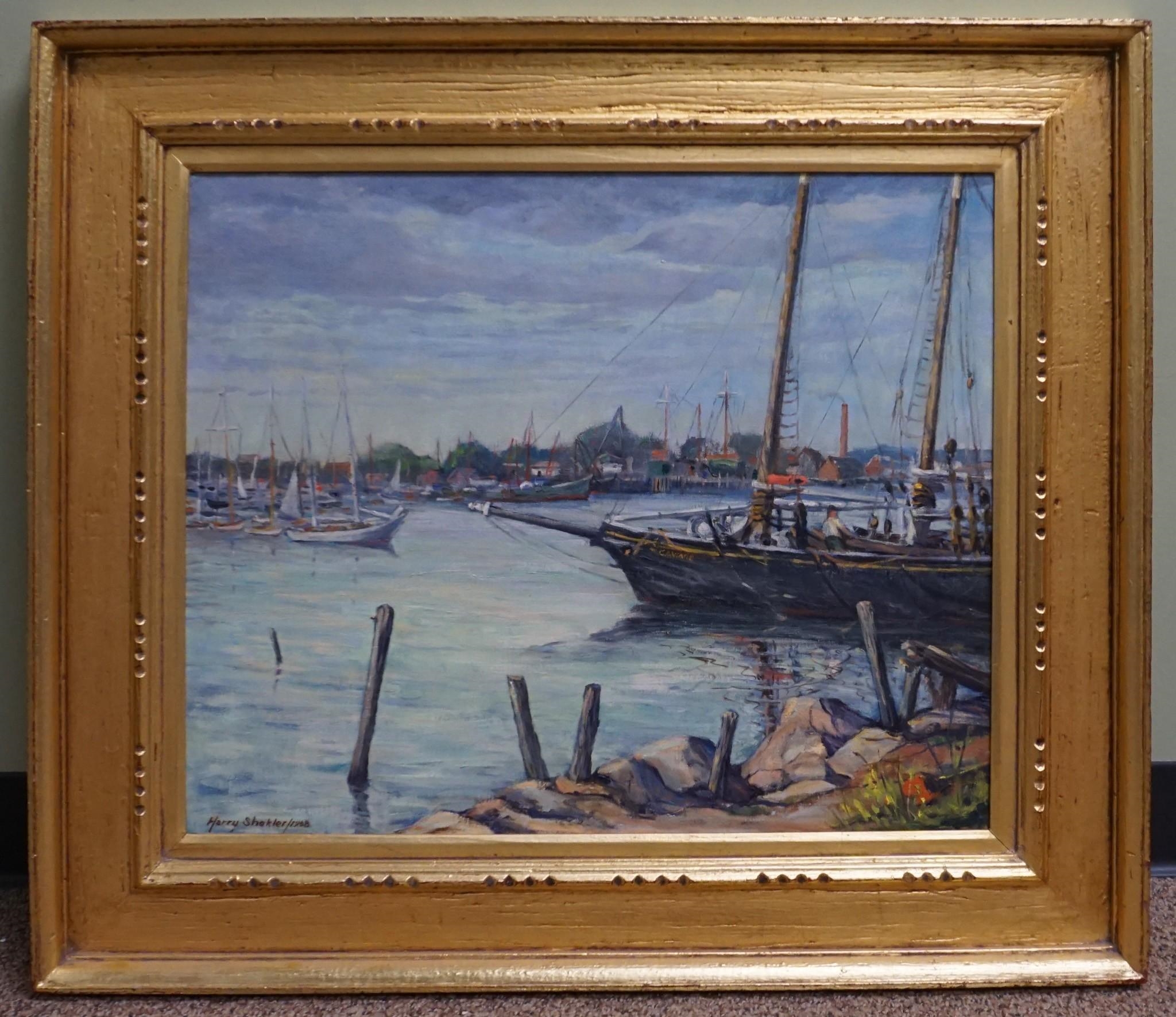 Harry Shokler | Harbor View with Sailboats | MutualArt