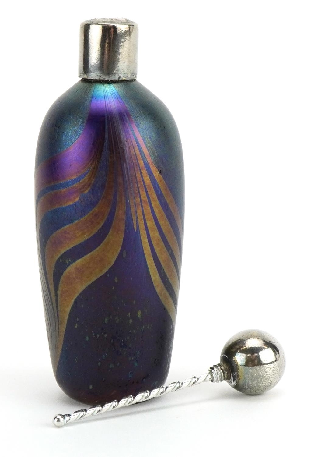 John Ditchfield | Glasform iridescent art glass scent bottle with ...
