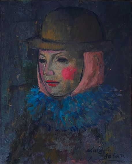 Luis Solari | Niña con piel azul | MutualArt